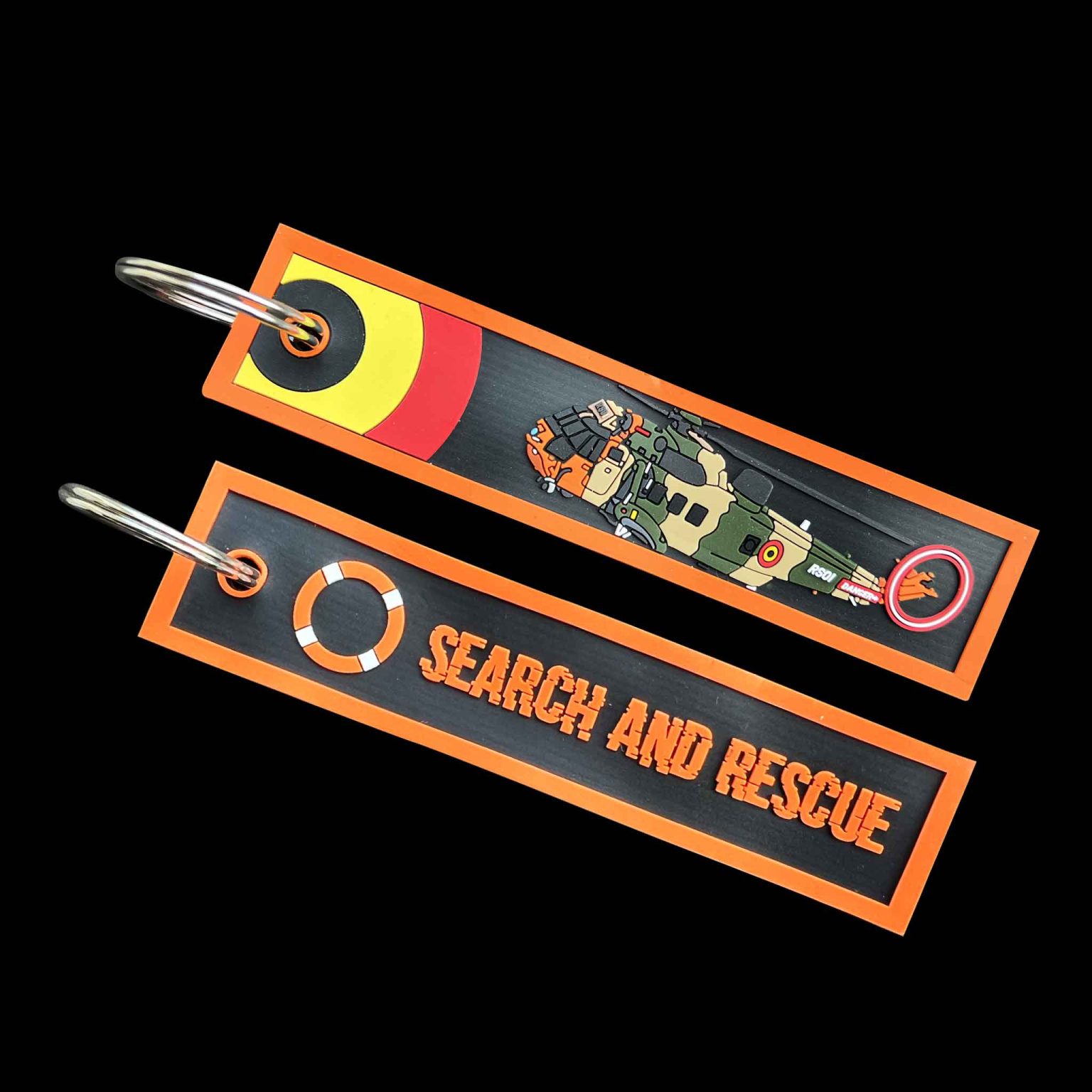 Belgian Air Force SAR Sea King PVC Keyring - Runway25